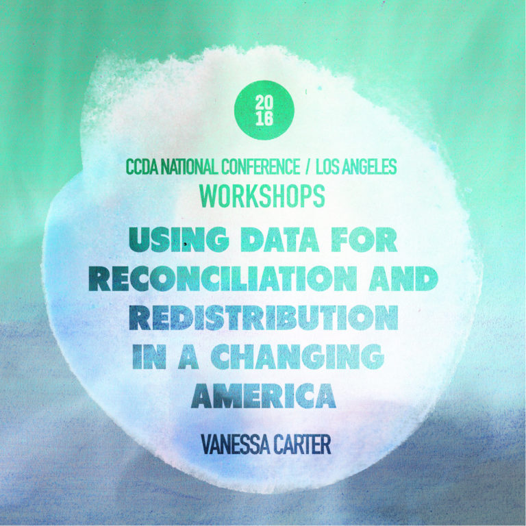 Using Data For Reconciliation and Redistribution in a Changing America ...